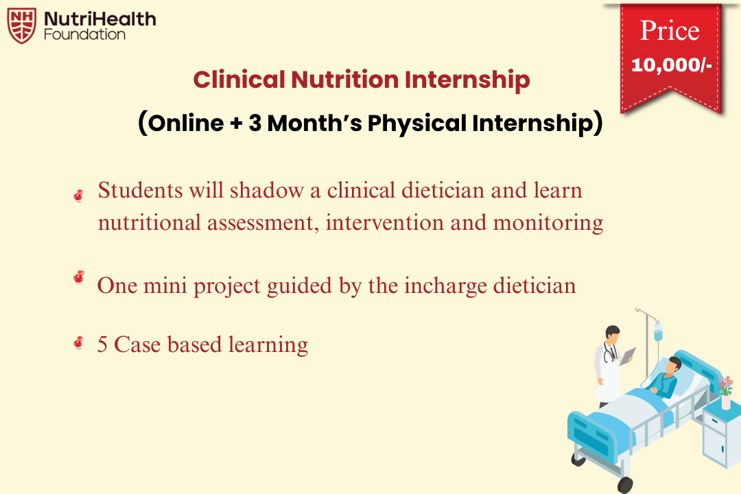 Clinical Nutrition Internship (Online + 3 Month’s Physical Internship) – Nutri Health Foundation